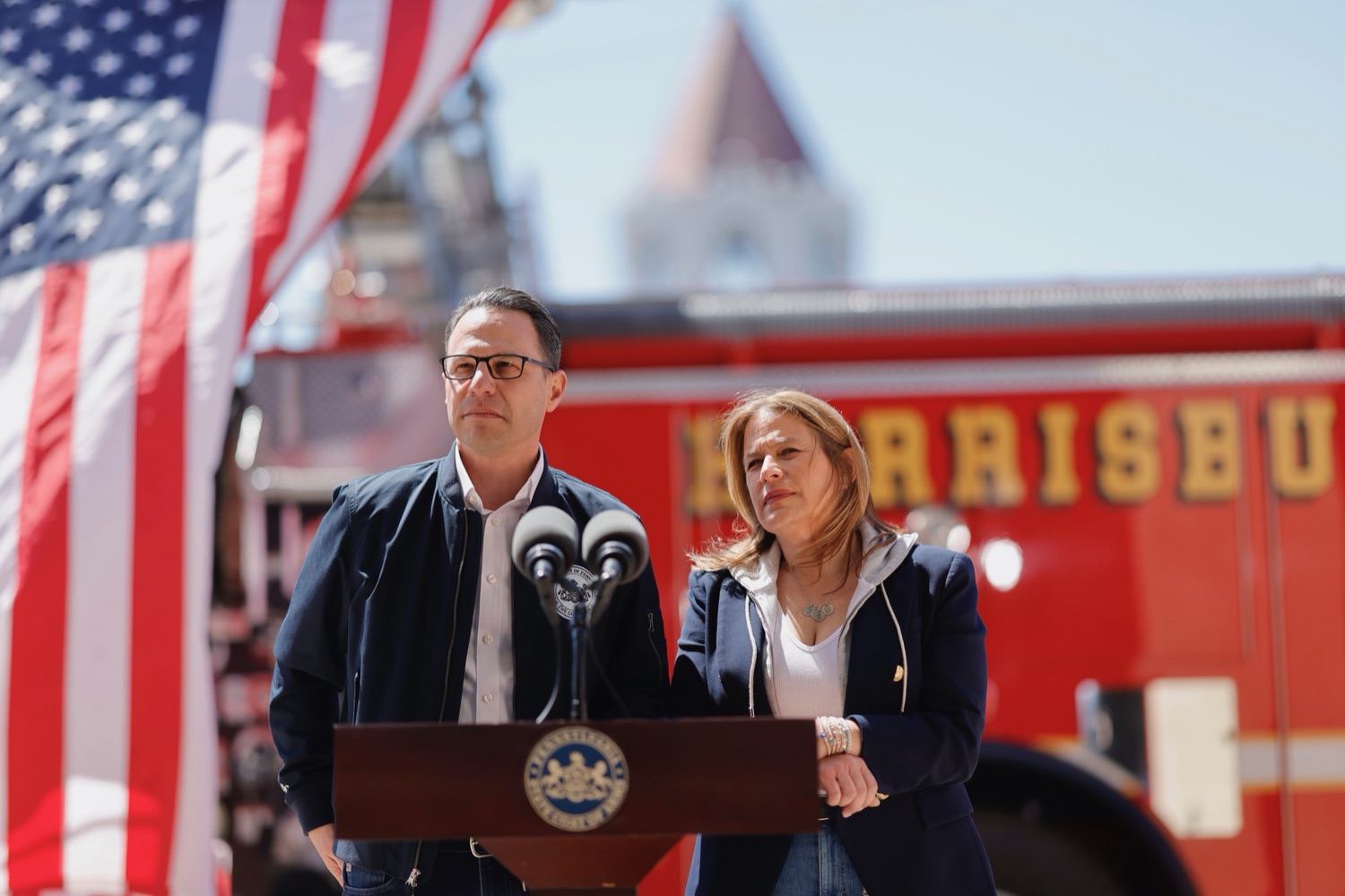 Gov. Shapiro & Family Thank Firefighters After Arson Attack On Governor ...