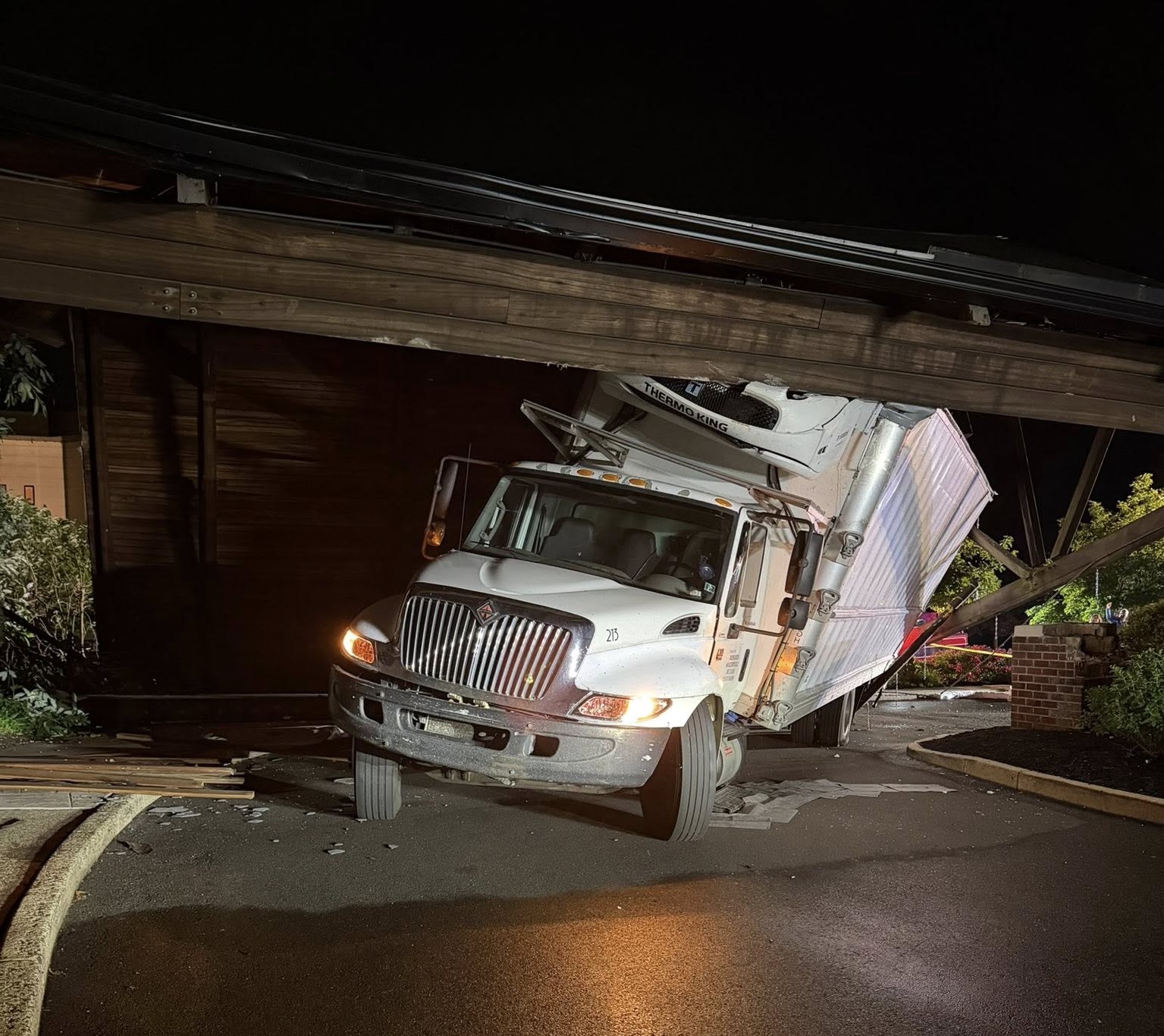 Truck Wedged Under Lambertville Hotel Awning Triggers Large Emergency ...